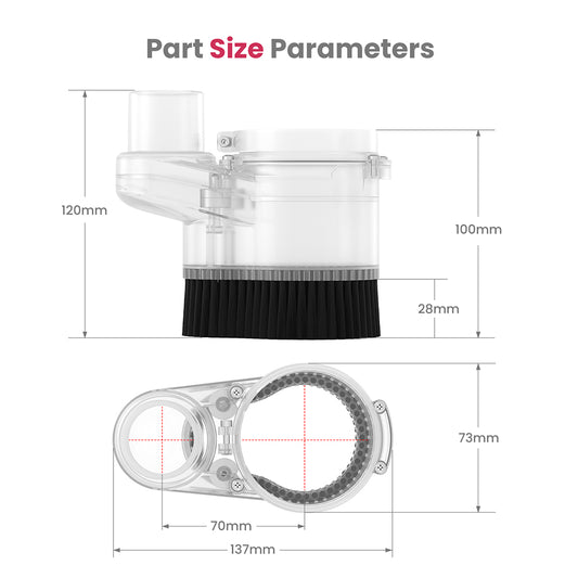 65mm CNC Dust Shoe, Compatible with Most 65mm Spindle Motor Router, Ho