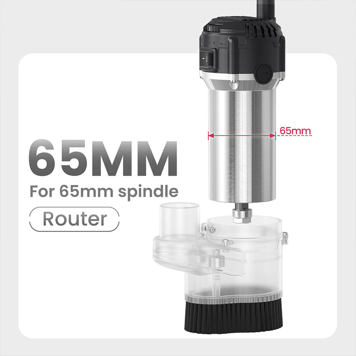 65mm CNC Dust Shoe, Compatible with Most 65mm Spindle Motor Router, Ho