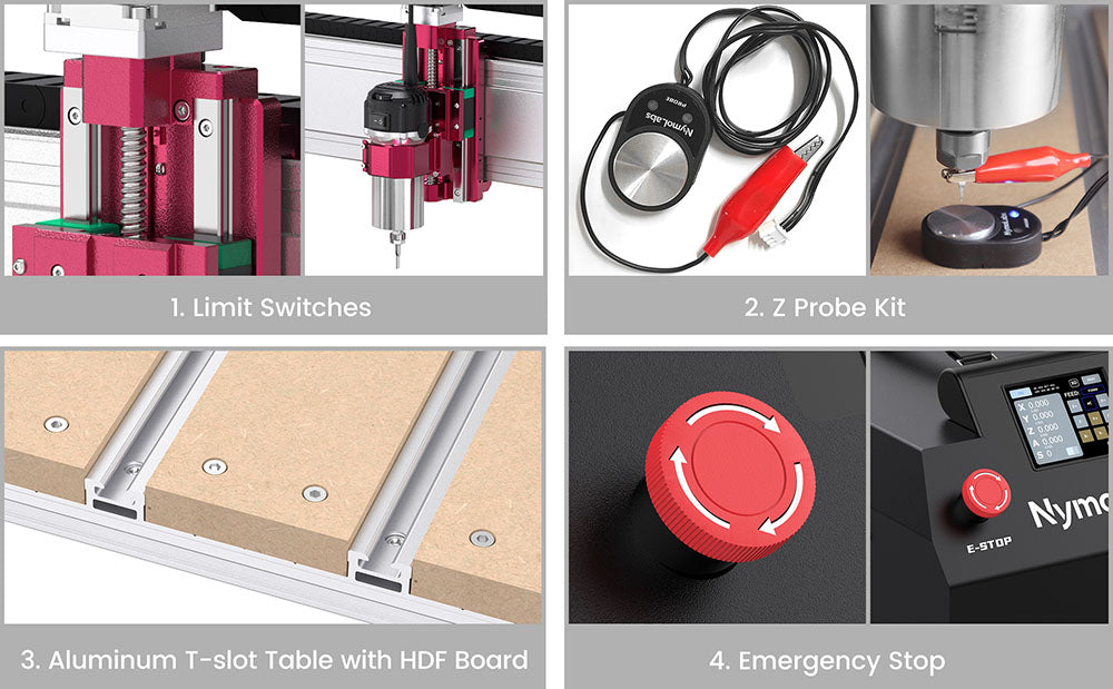 NymoLabs NBS-6040 CNC Router Machine with Custom-Made 710W 7000-30000 ...